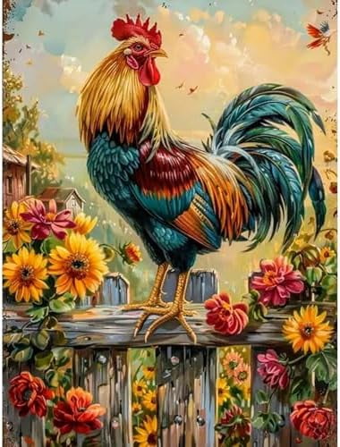 Chicken Diamond Art Kits for Adults, Chicken Diamond Painting Kit for ...