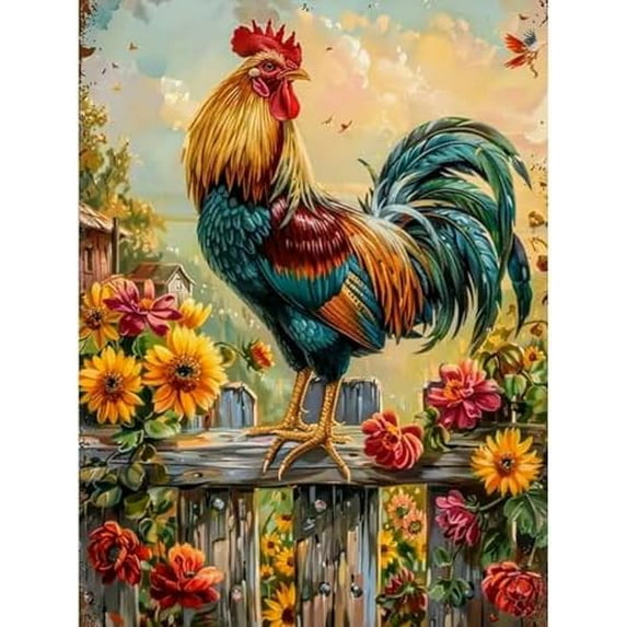Chicken Diamond Art Kits for Adults, Chicken Diamond Painting Kit for ...