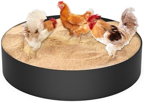 Chicken Dust Bath Tub, Round Chicken Lime Grit Container, 25in X 5.9in ...