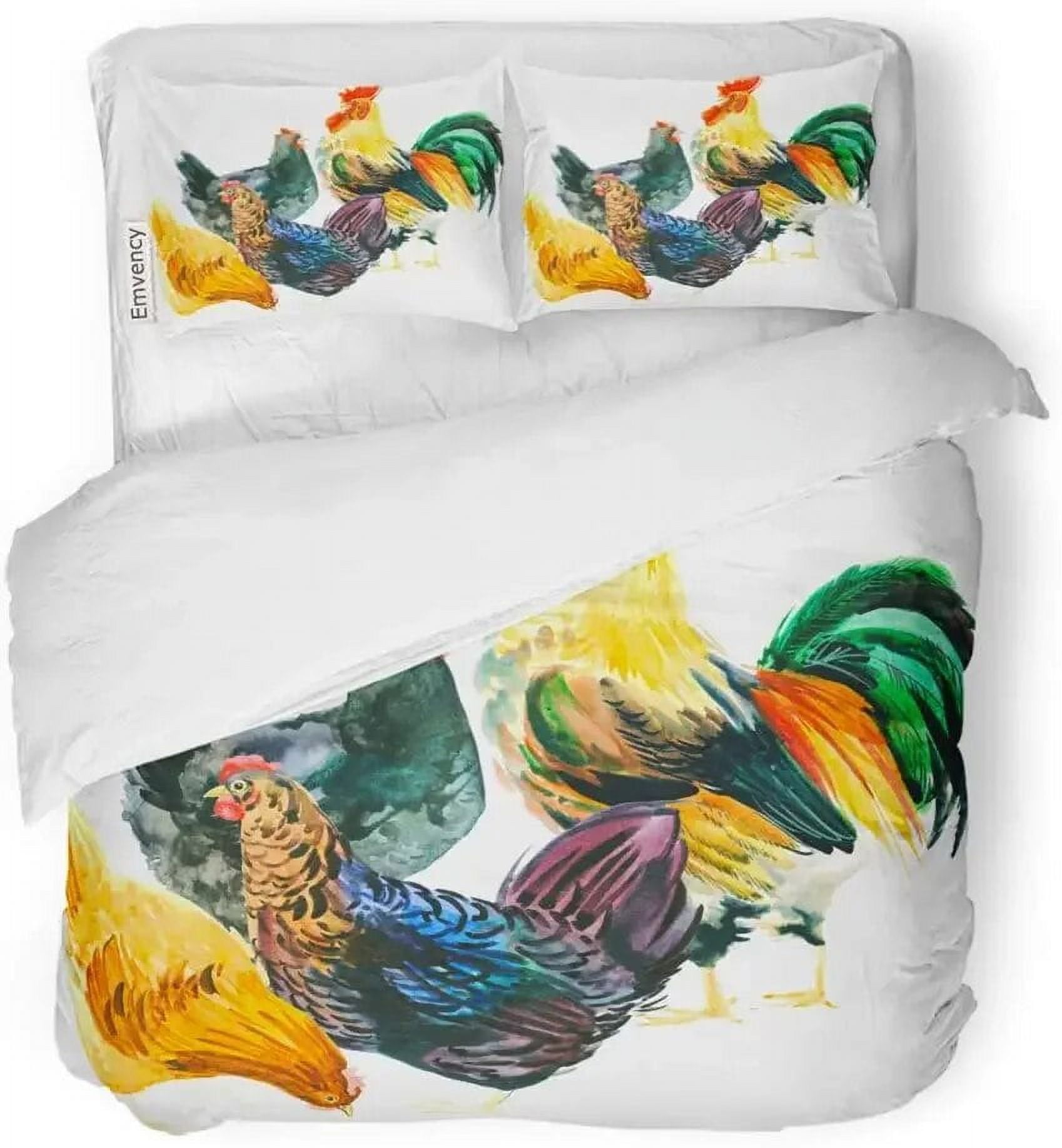 Chicken Duvet Cover Lovely Hen Pattern Bedding Set Kids Teens Adults ...