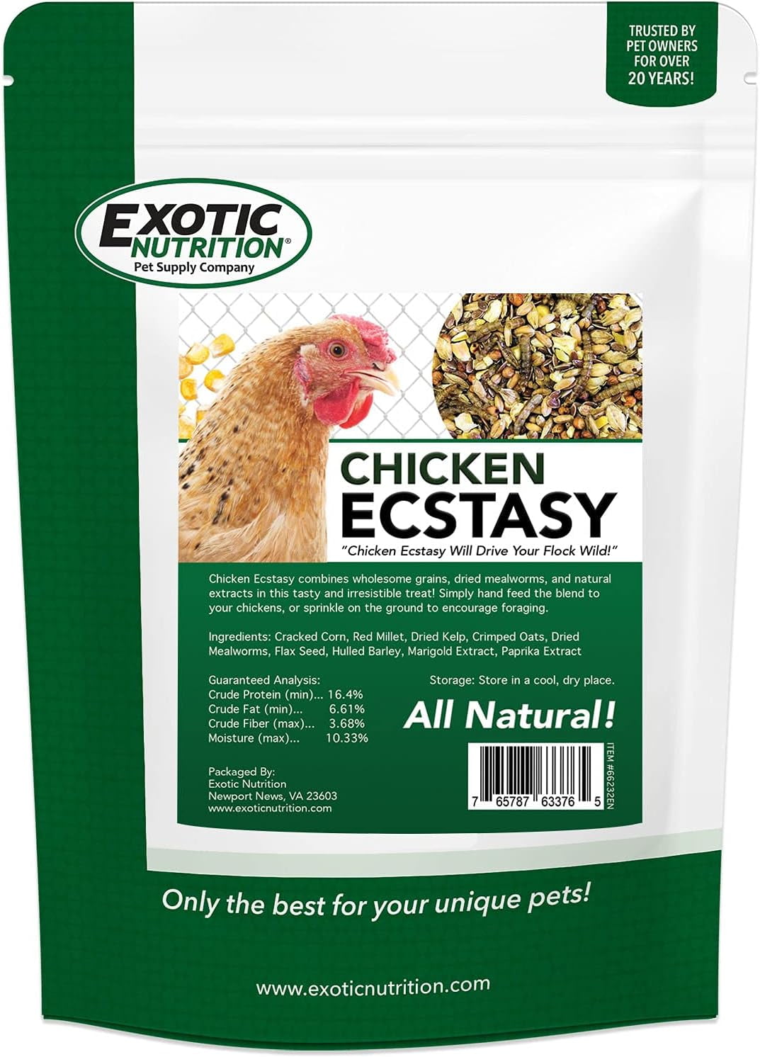 Chicken Ecstasy (18 lb.) - Healthy All-Natural Backyard Chicken Feed ...