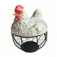 Chicken Egg Basket,8×4 Inch Hen-Shaped Egg Basket Decorative Chicken ...