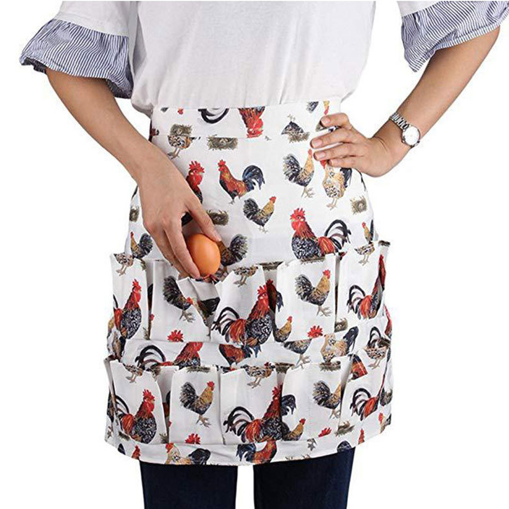 Egg Apron Clearance! Egg Collecting Apron, 12 Deep Pockets Eggs Collecting Gathering, Multi ...