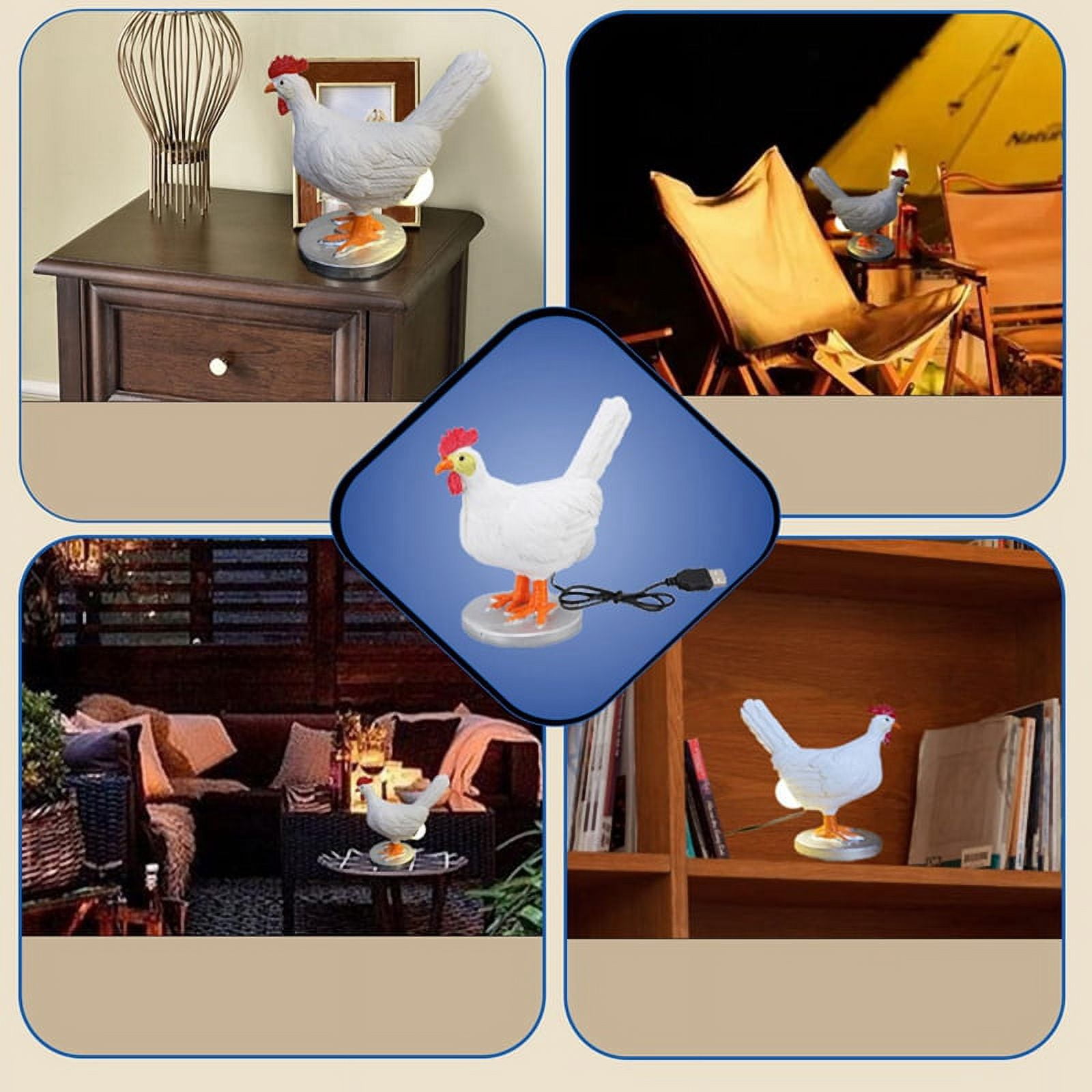 Chicken Egg Lamp,3D Chicken Table Lamp, Lifelike LED Egg Lamp, Resin ...