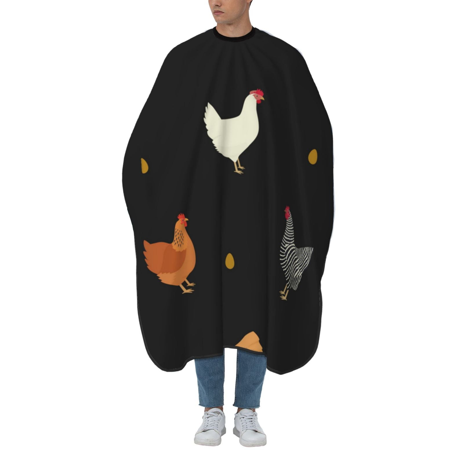 Chicken Eggs Cock Pattern Rooster Hair Cut Hairdressing Cape Apron ...