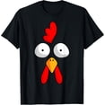 Chicken Face Rooster Halloween Costume Farm Poultry T-Shirt Small ...