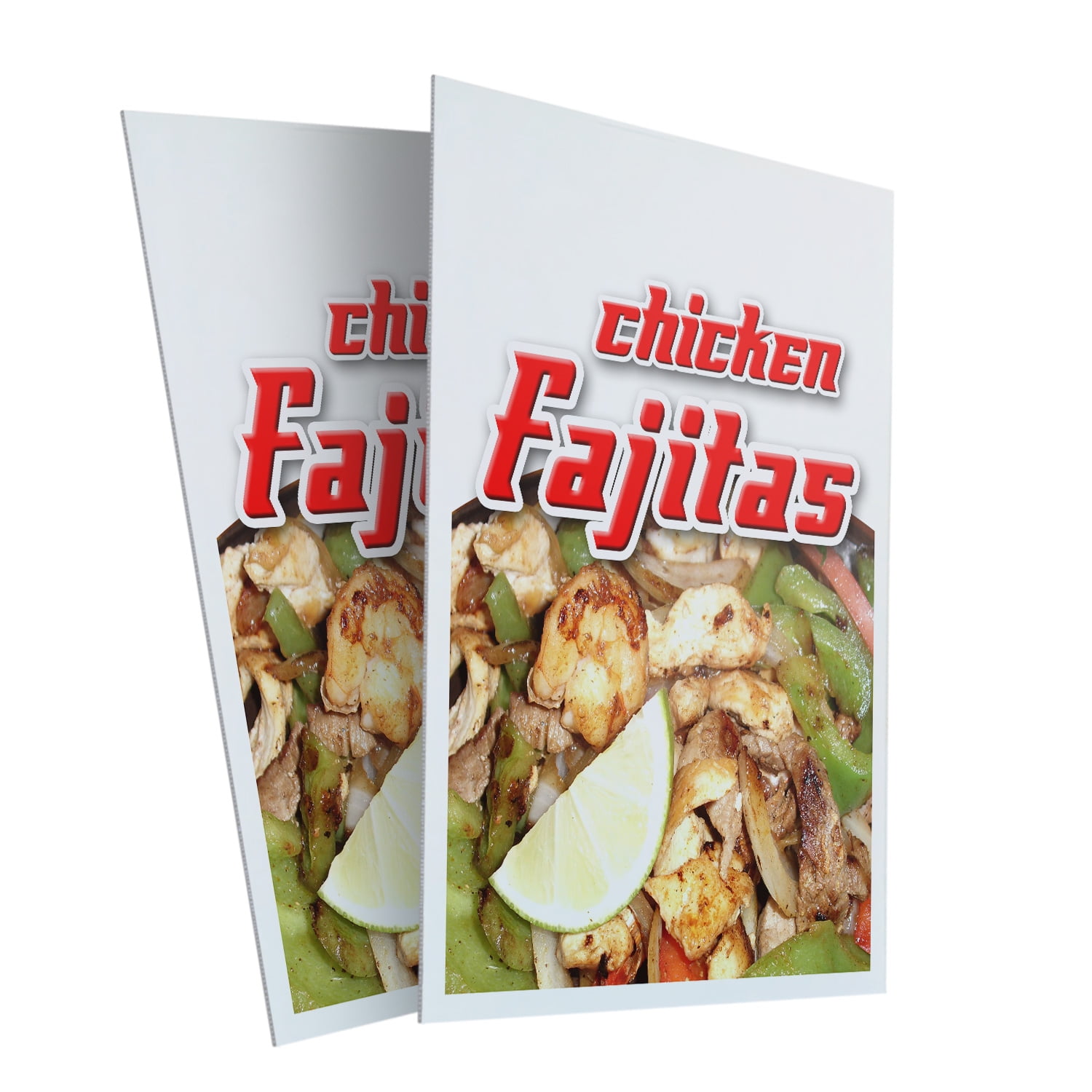 Chicken Fajitas (2-PACK) 24" x 36" Plastic Signs | Sign Insert 4mm ...