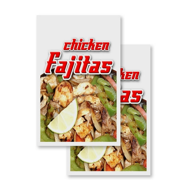 Chicken Fajitas (2-PACK) 24" x 36" Vinyl Decals | Sign Insert Peel ...