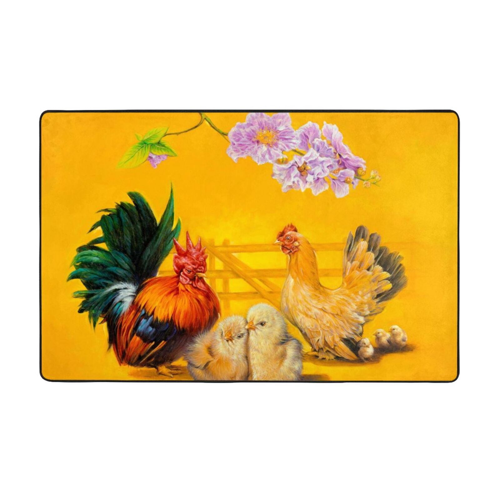 The Chicken Family Rooster Hen And Chicks Universal Door Mat Indoor ...