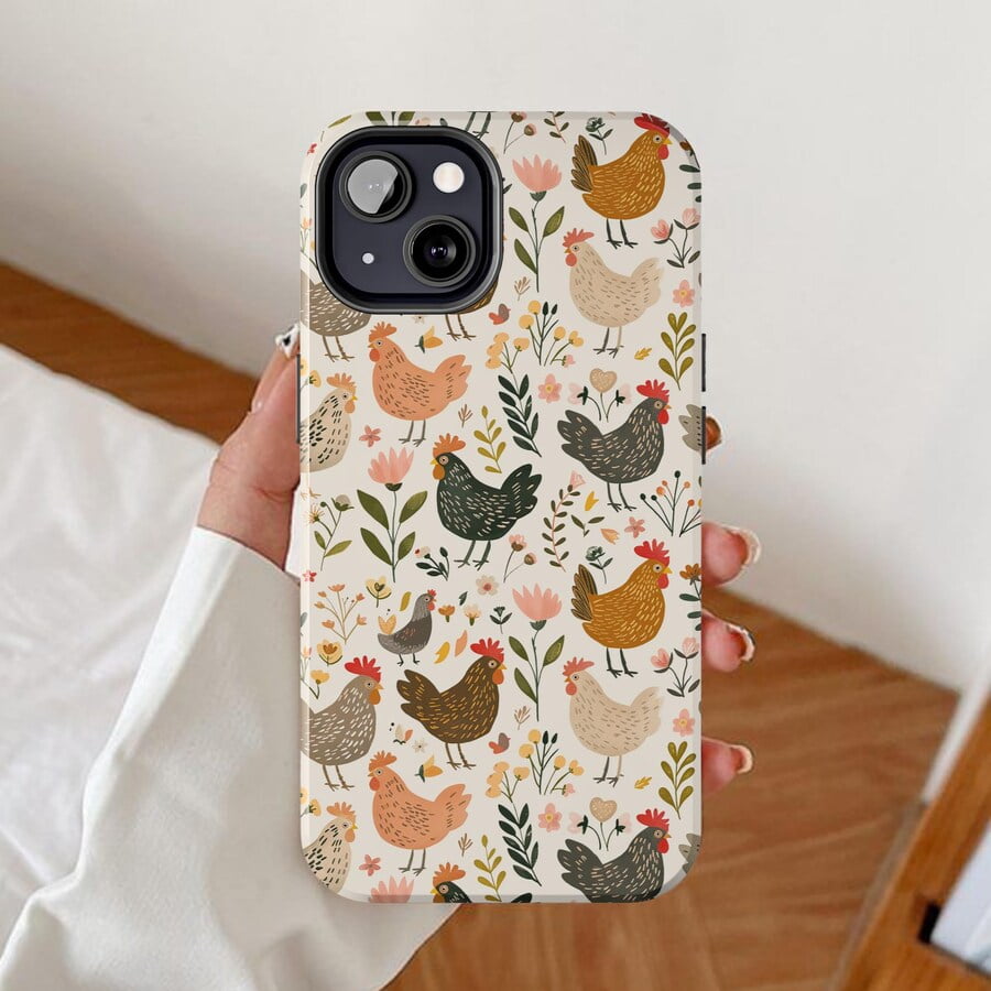 Chicken Farm Animal Hen and Rooster Country Life Phone Case 11 12 13 14 ...