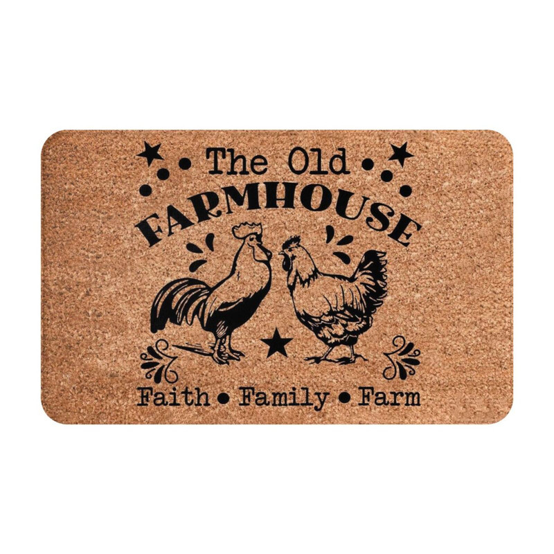 Chicken Farm Door Mat Welcome The Old Farmhouse Decorative Doormat Non ...