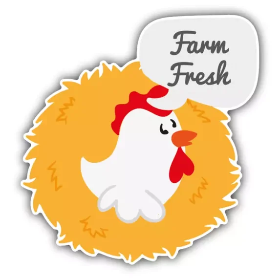 Chicken Farm Fresh Food Car Sticker Phone Decal Water Bottle Stickers ...