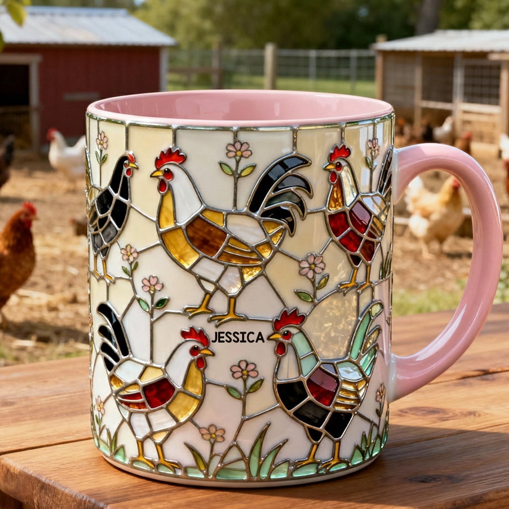 Chicken Farm - Personalized Chicken Accent Mug & Coaster - Walmart.com