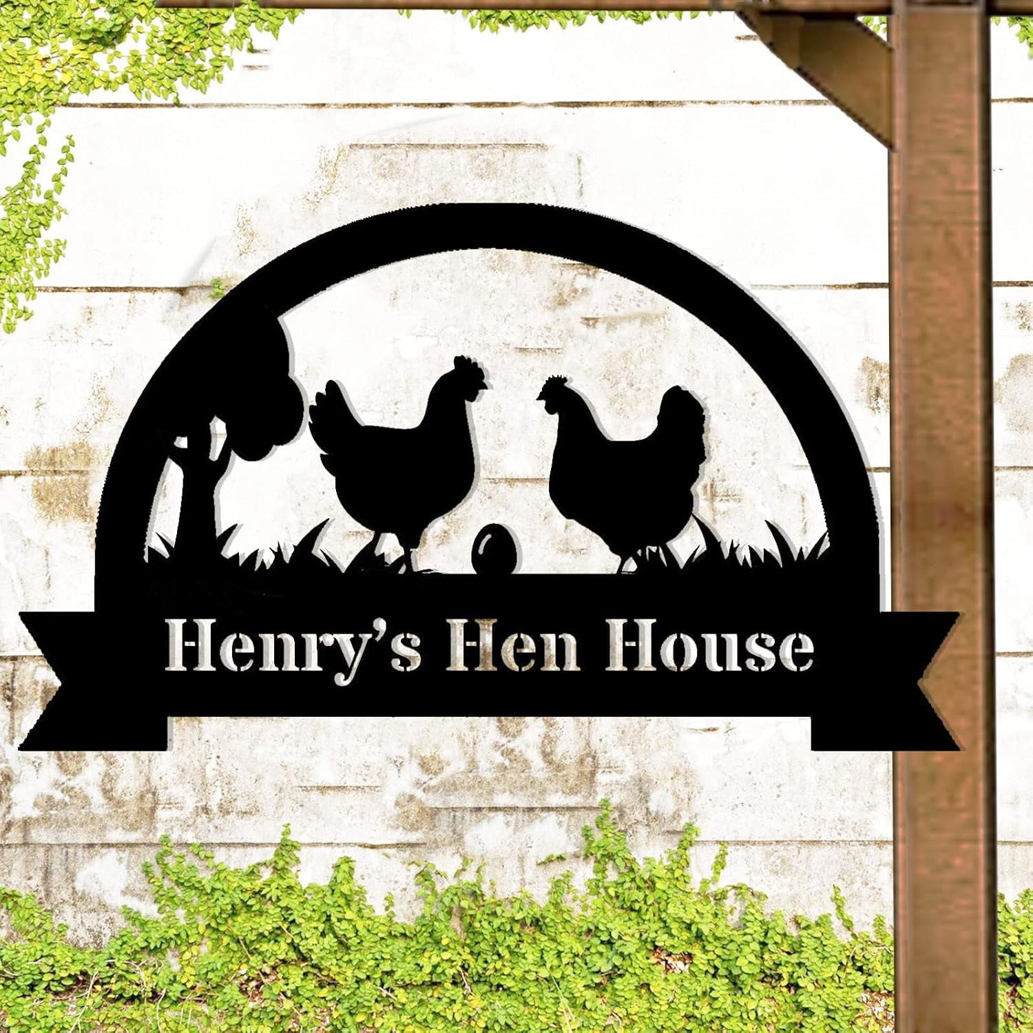 Chicken Farm Sign - Custom Hen House Metal Sign, Rust Free & Resistant ...