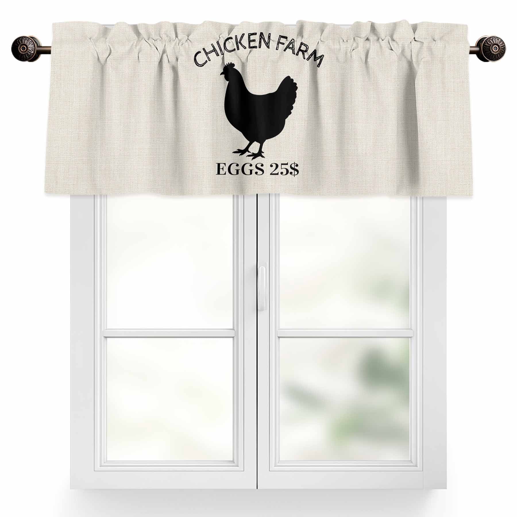 Chicken Farm Valances for Windows Eggs 25$ Vintage Farmhouse Valance ...