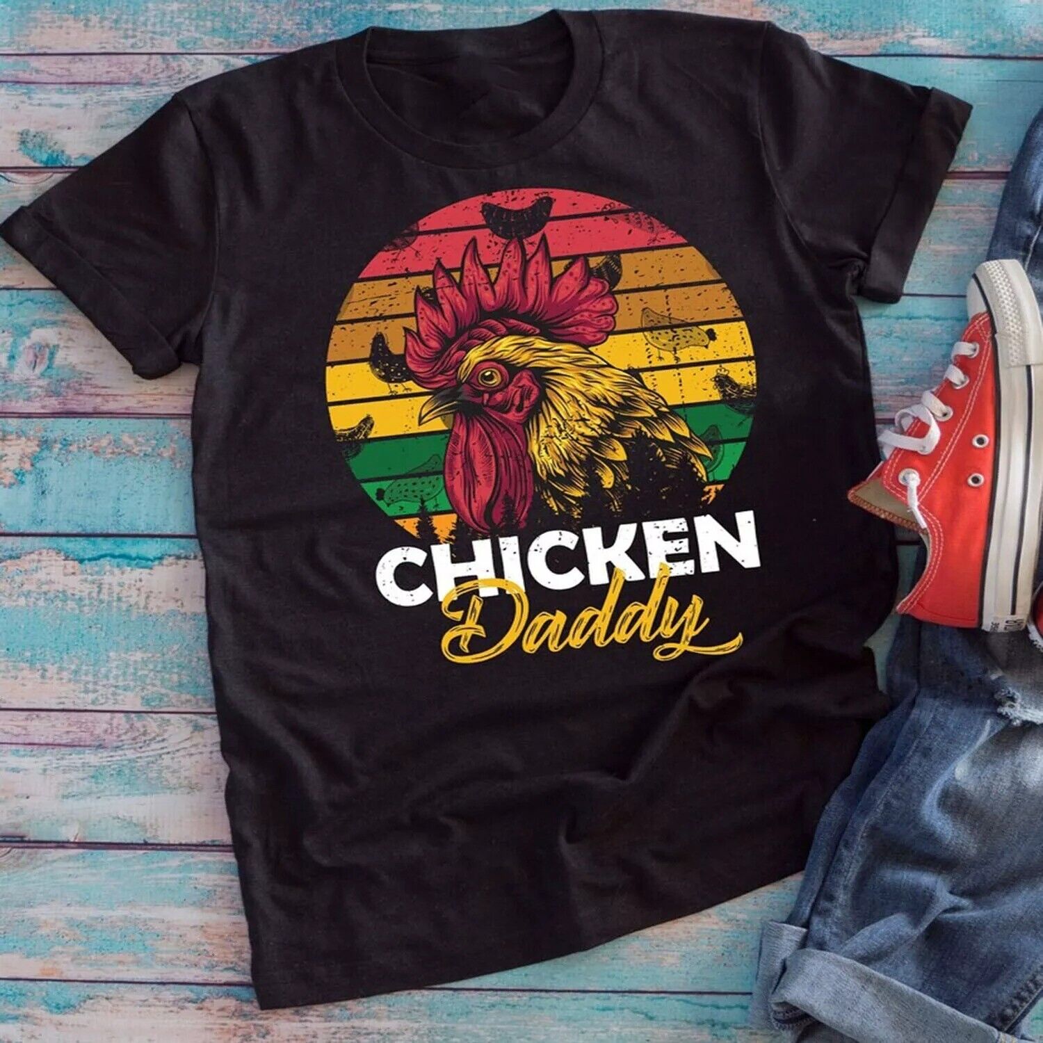 Chicken Father Shirt , Chicken Daddy , Funny Chicken Farmer Poultry ...