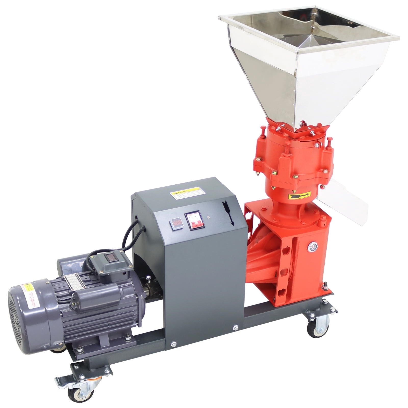 Chicken Feed Pellet Mill Machine 6MM 220V Farm Fodder Granulator with 4 ...