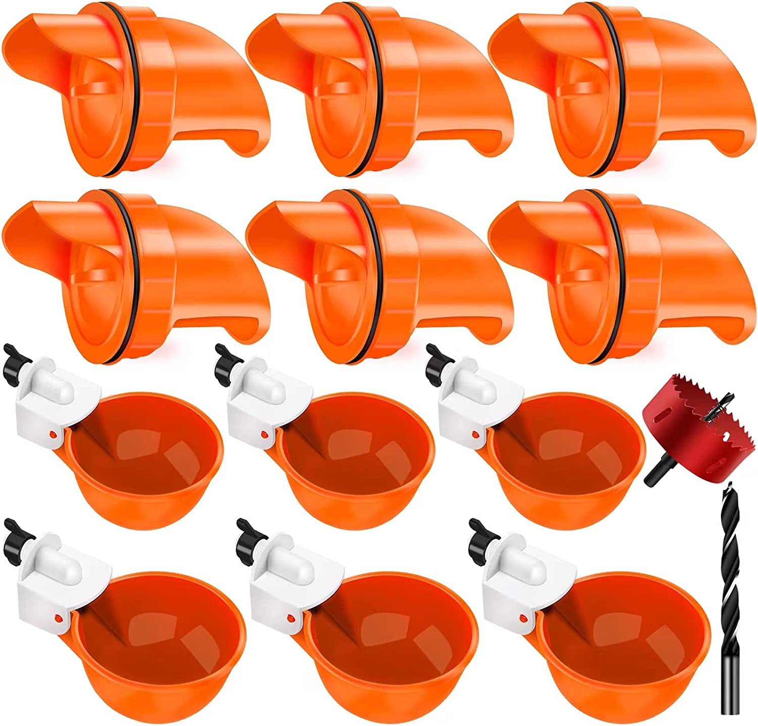 Chicken Feeder No Waste Automatic Poultry Feeder Ports Kit Chicken ...