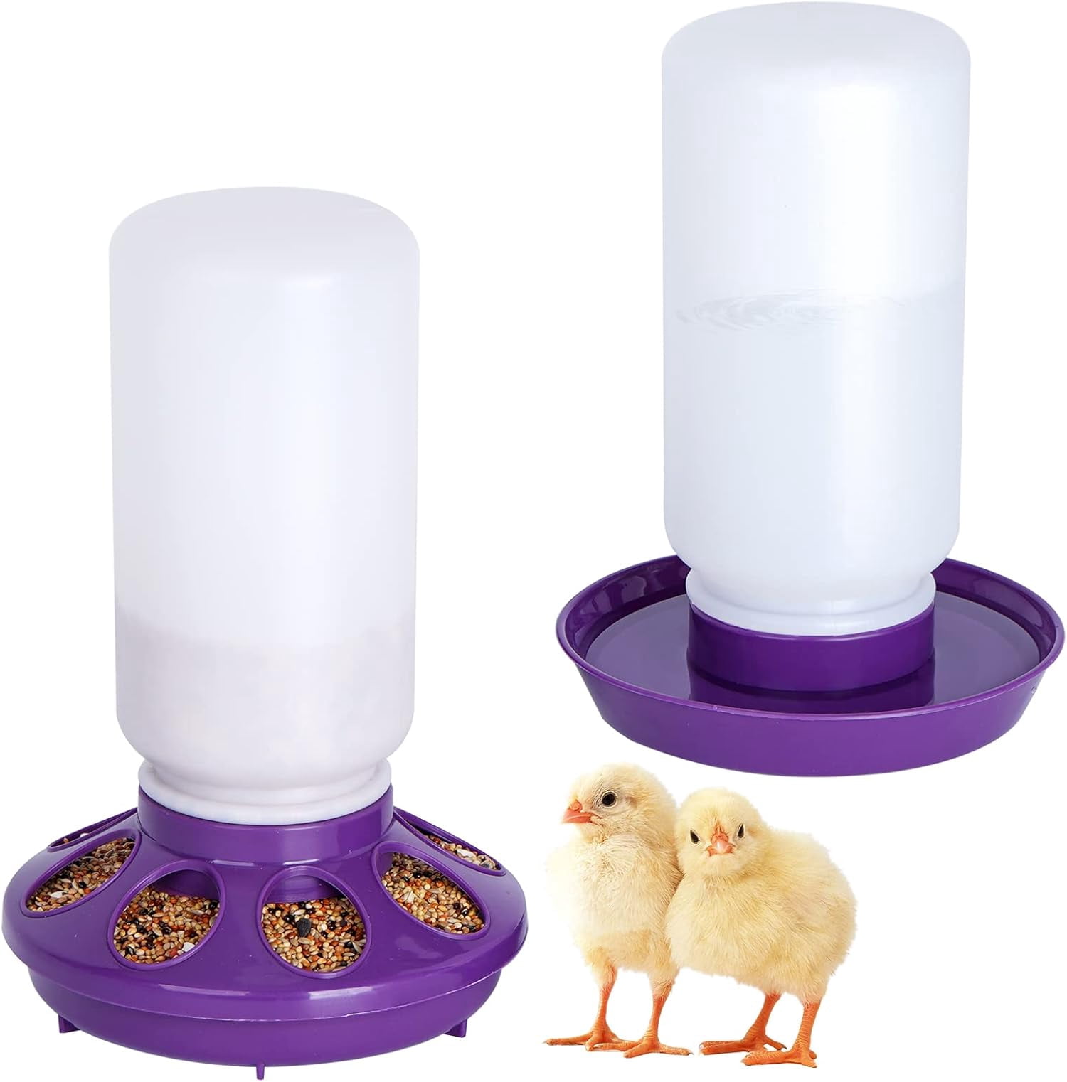 Chicken Feeder and Waterer Set - No Chick Starter Kit With 1L Water ...