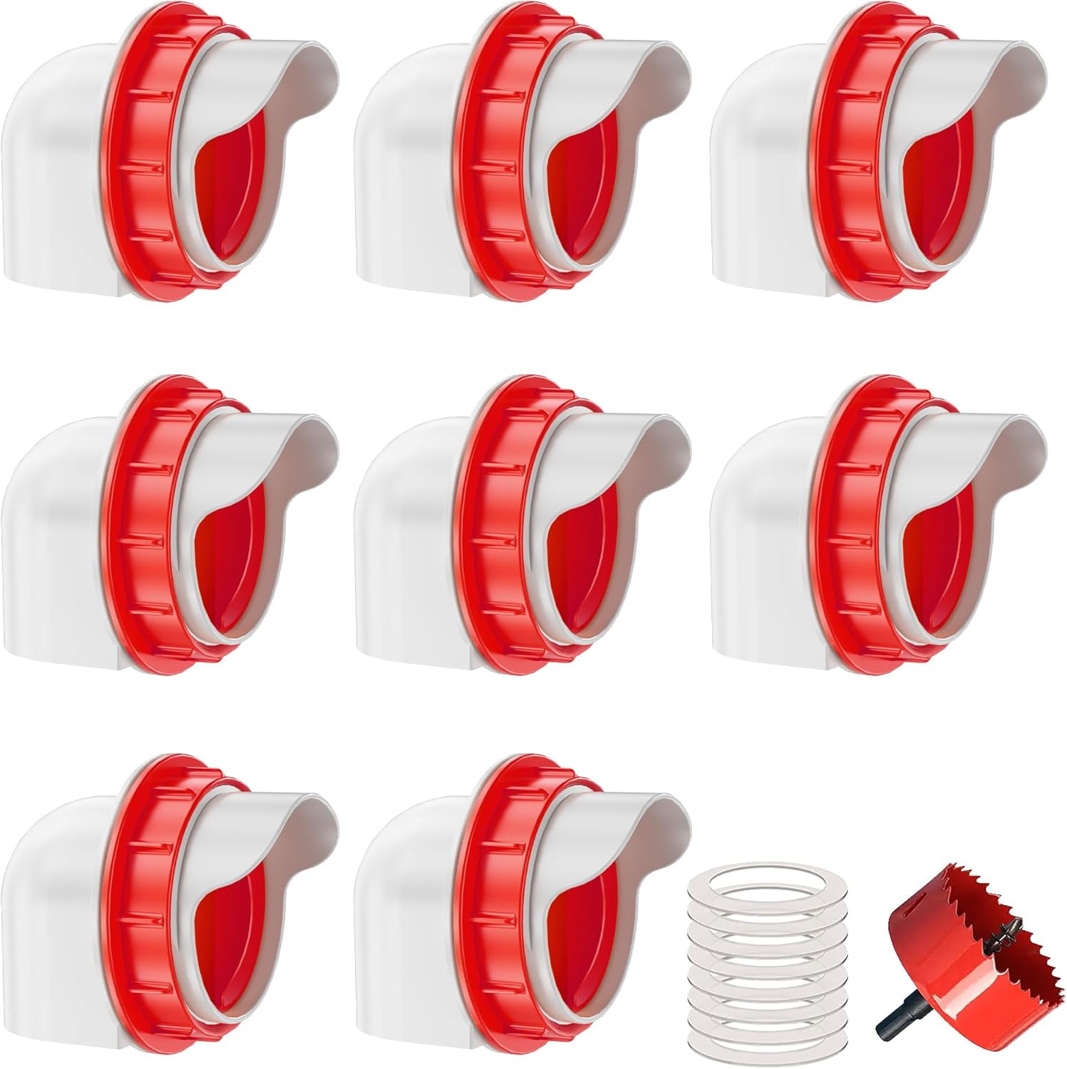 Chicken Feeders No Waste, DIY Automatic Poultry Feeder 8 Ports 1 Hole ...