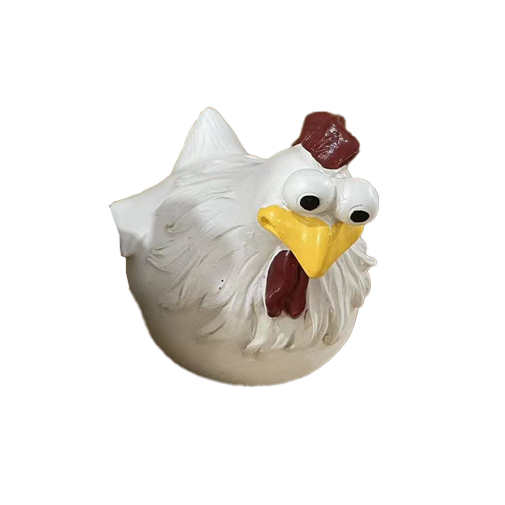 Chicken Fence Decor Decorative Funny Chicken Statues Art-backyard Art ...