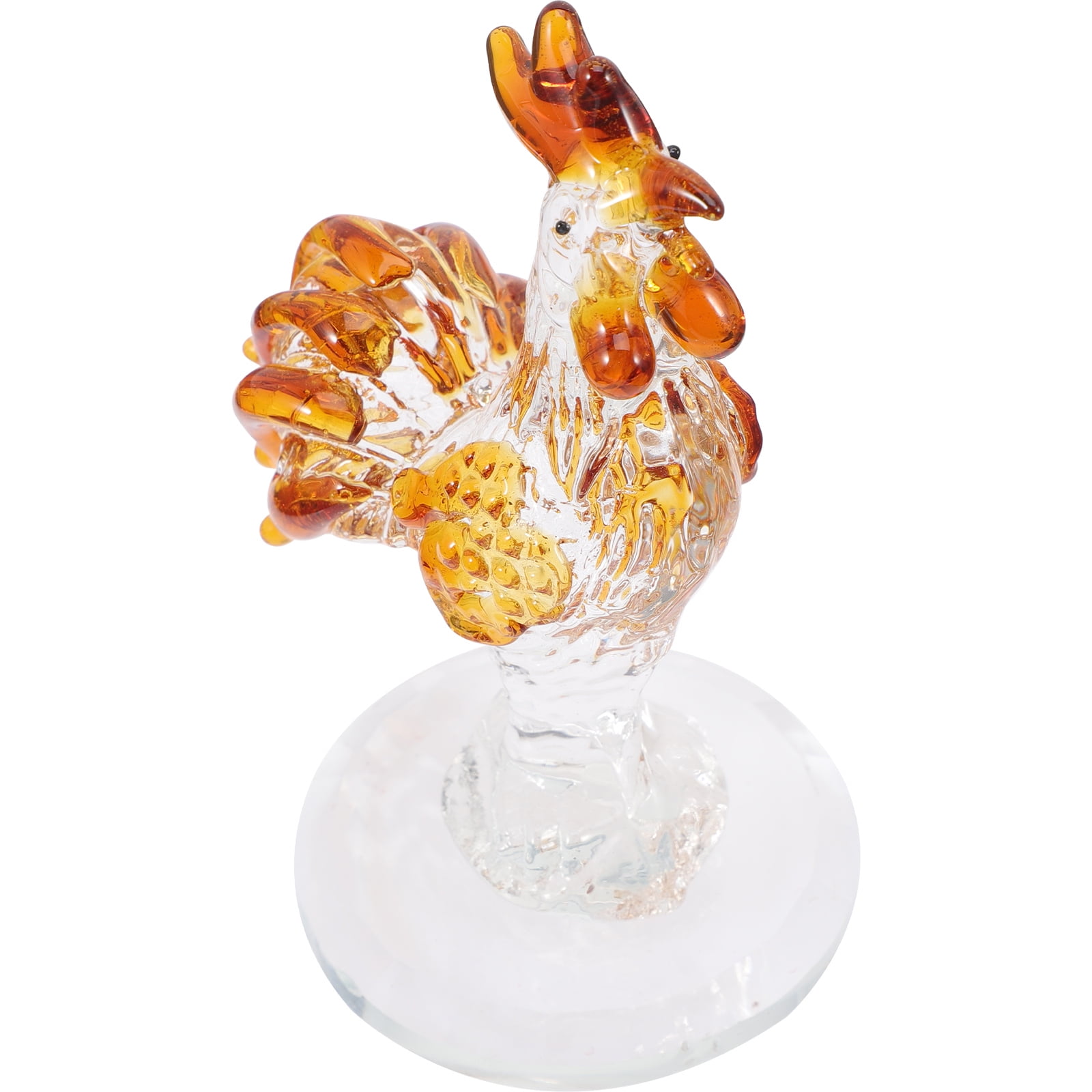 MERRYHAPY Crystal Chicken Figurine Decorative Multicolor Chicken ...