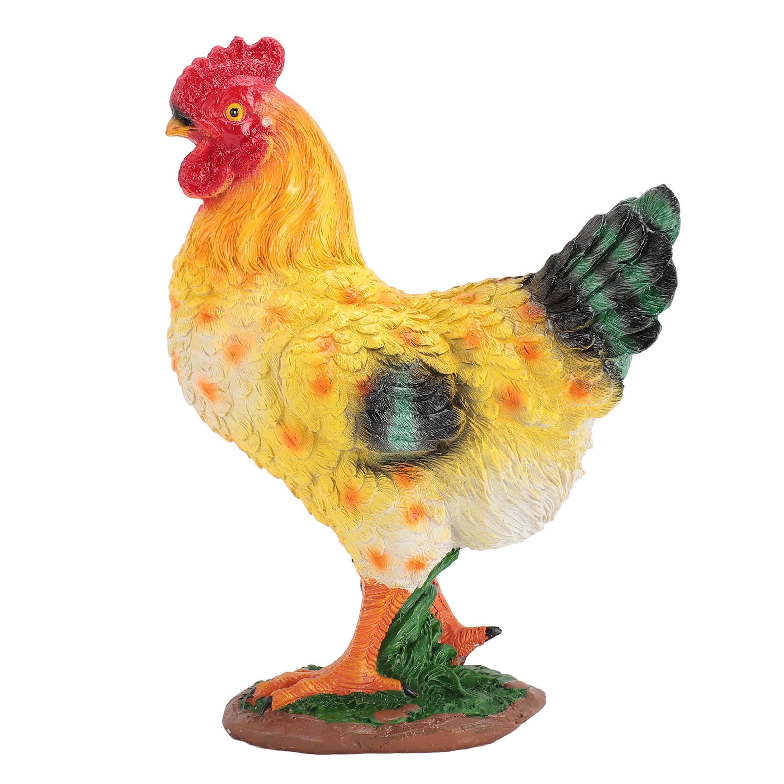Chicken Figurine Resin Chicken Statue Garden Ornament Farm Animals ...
