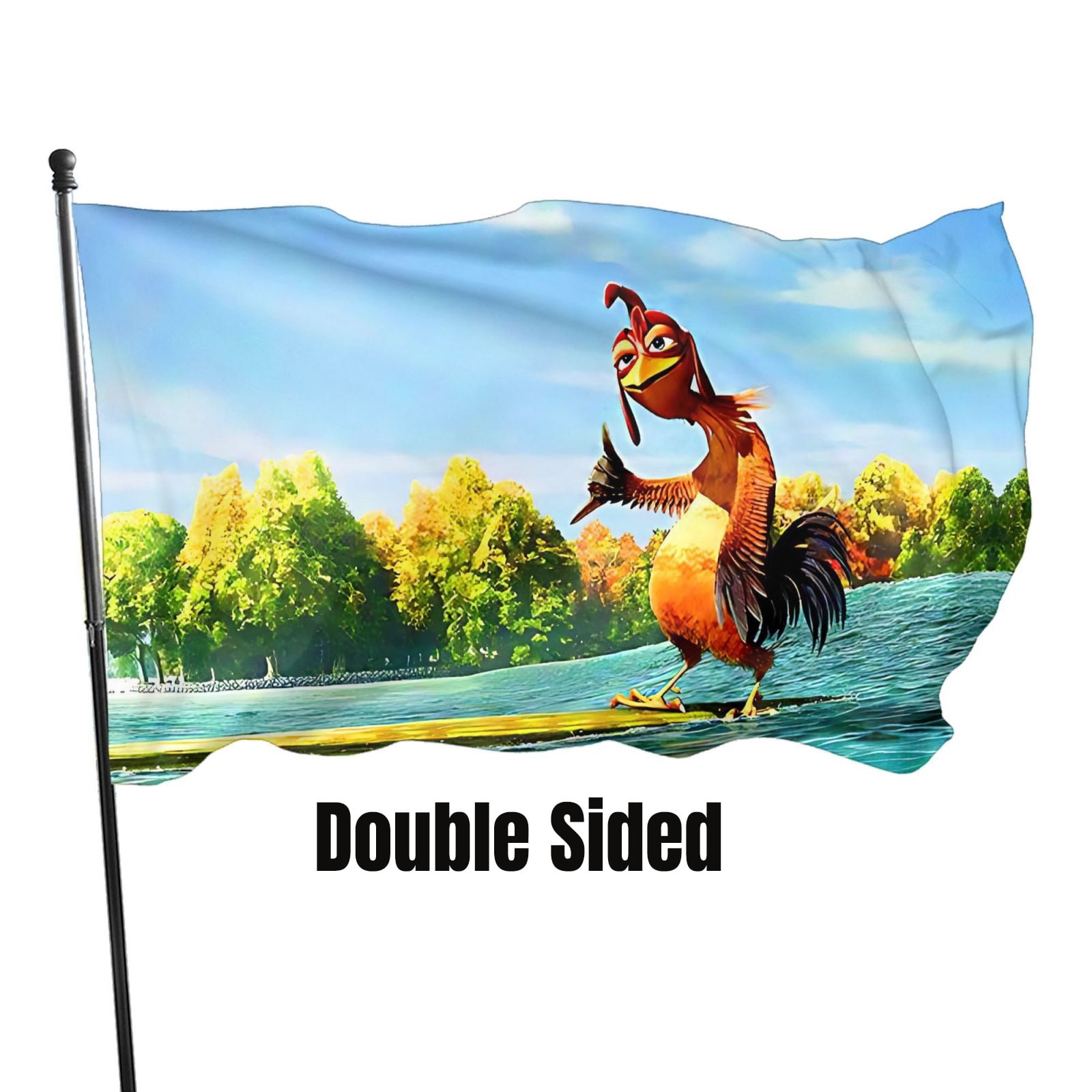 Chicken Flag Double Sided Man Cave Funny Flag 3x2 FT Poster Meme ...