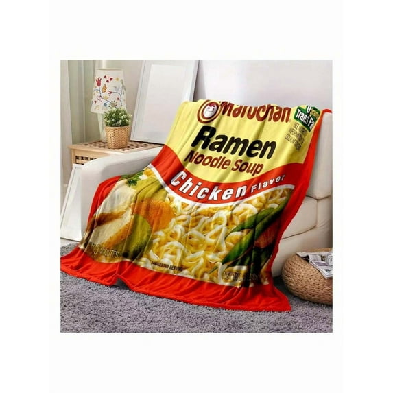 Chicken Flavor Ramen Noodle Blanket 50"x40" | Soft Cozy Lightweight ...
