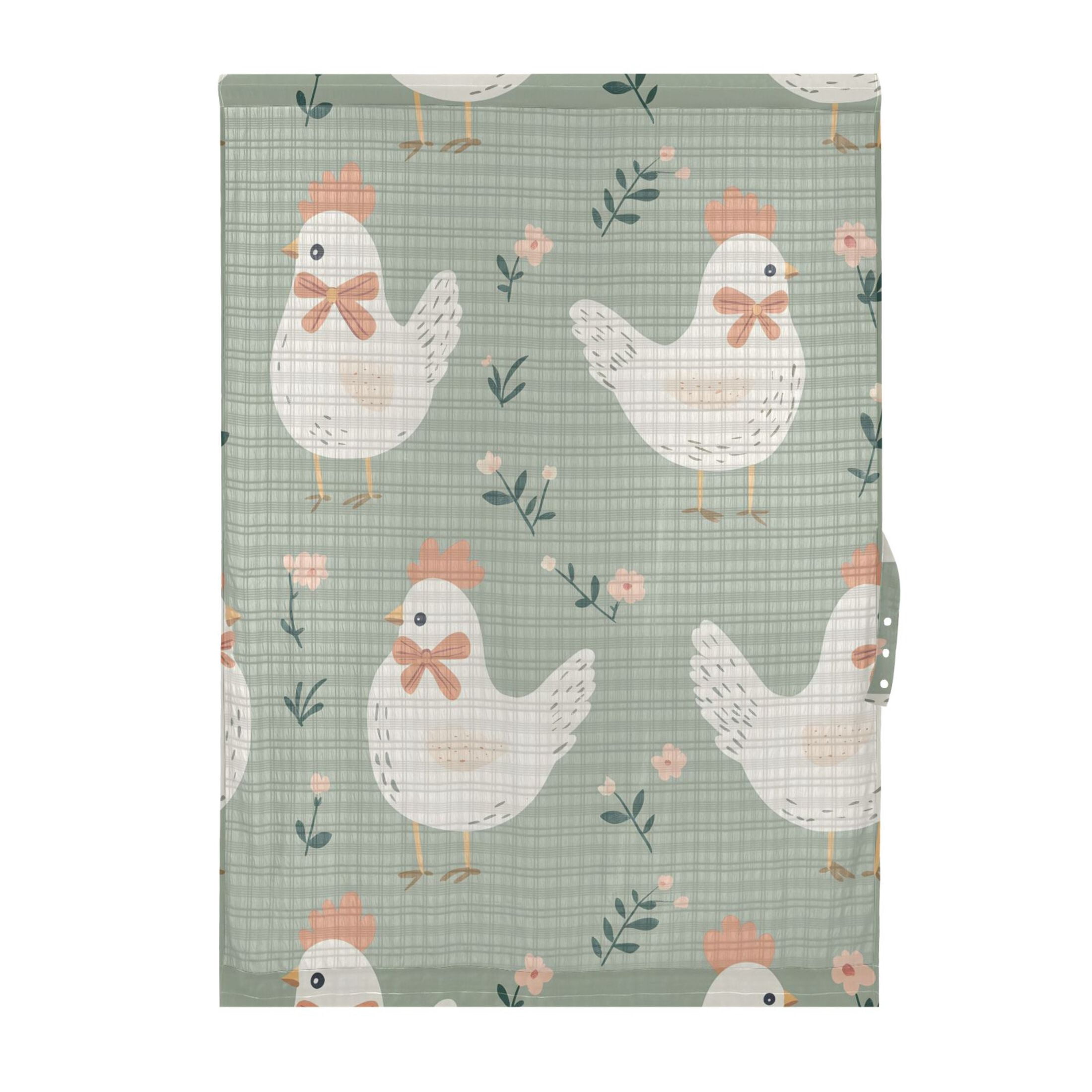 Chicken Flower Pattern Door Curtain Sheer Privacy Light Filtering ...