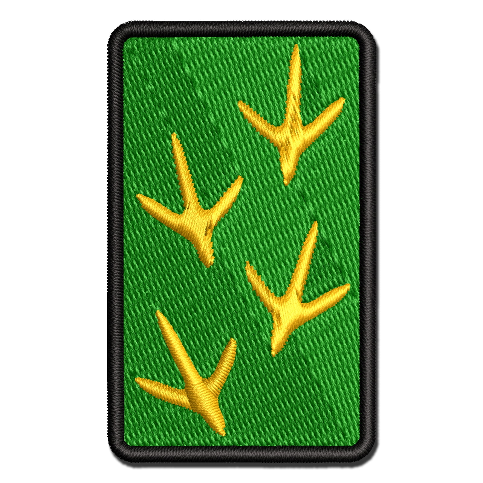 Chicken Footprints Tracks Applique Multi-Color Embroidered Hook & Loop ...