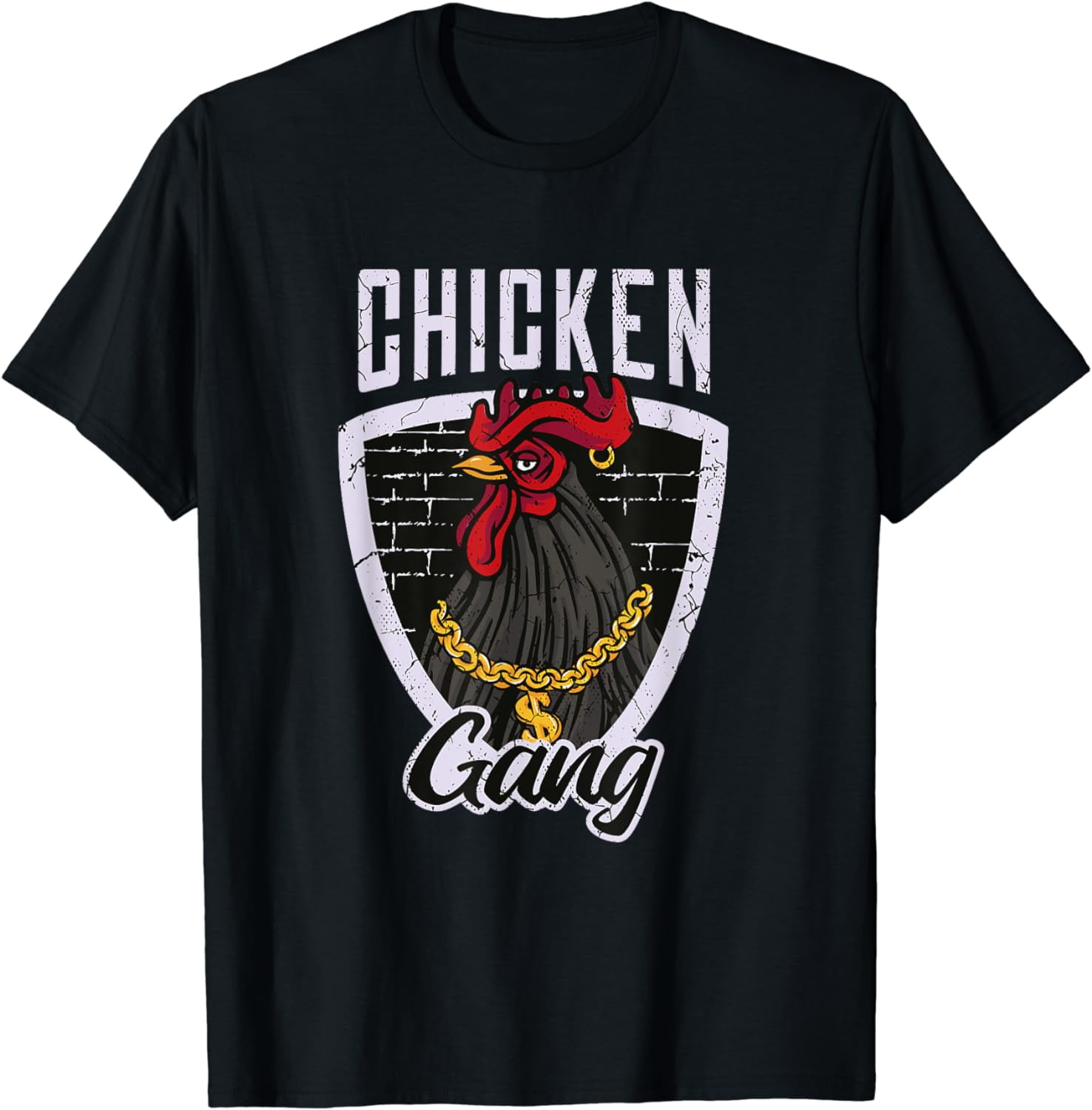 Chicken Gang Funny Rooster Top Gangster T-Shirt - Walmart.com