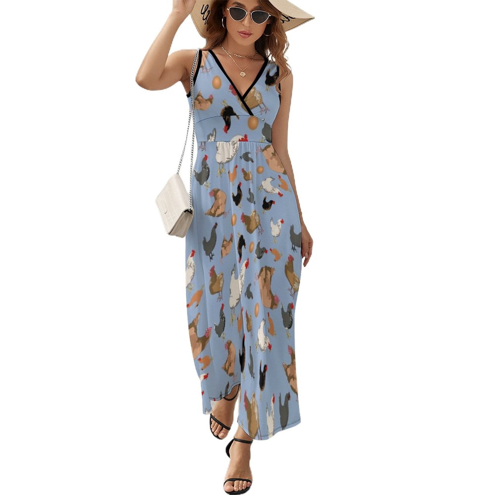 Chicken Gang Sleeveless Dress Elegant gowns Long veiled dresses summer ...
