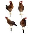 Chicken Garden Stakes Ornaments Rooster Hen Insert Signs Outdoor ...