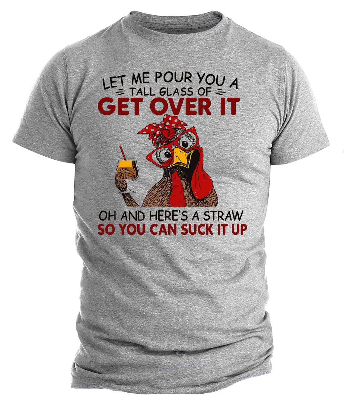 Chicken Graphic Gag Poultry Rooster Farm Animal Clucking T-Shirt ...