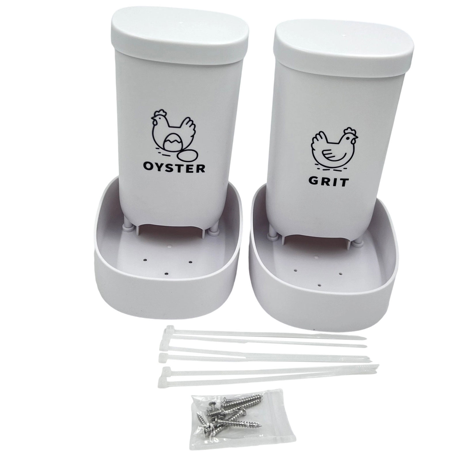 Chicken Grit And Shell Feeder Heavy Duty Plastic Construction Wide Base ...