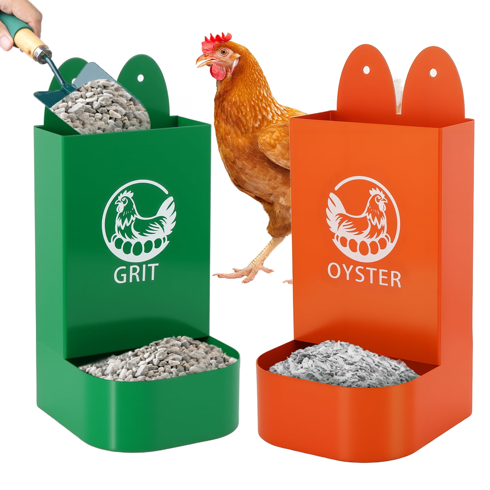 Chicken Grit and Oyster Shell Feeder for Hens – US Patent Pending ...