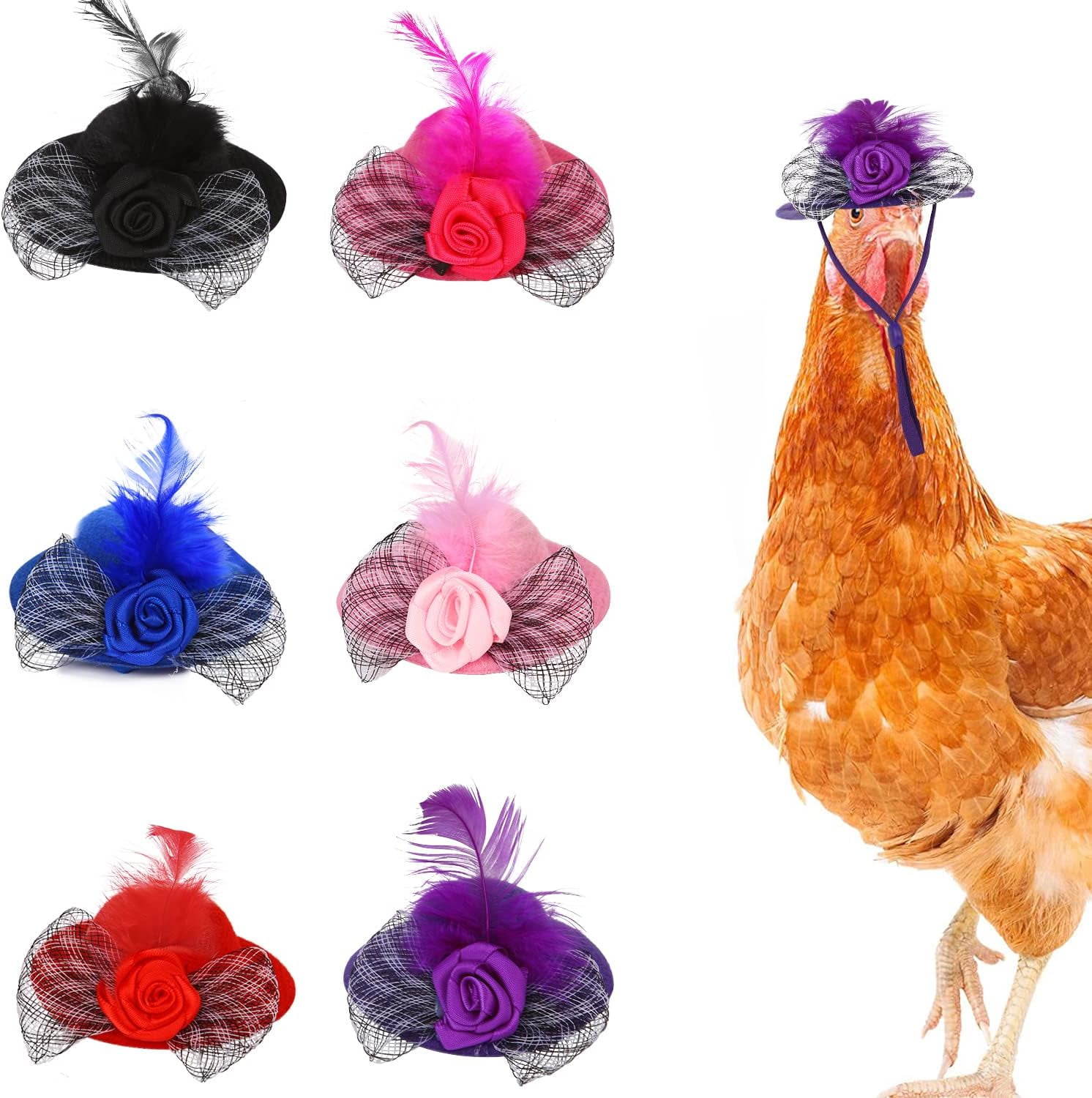 Chicken Hats for Hens Tiny Pets Animals Funny Chicken Accessories Mini ...