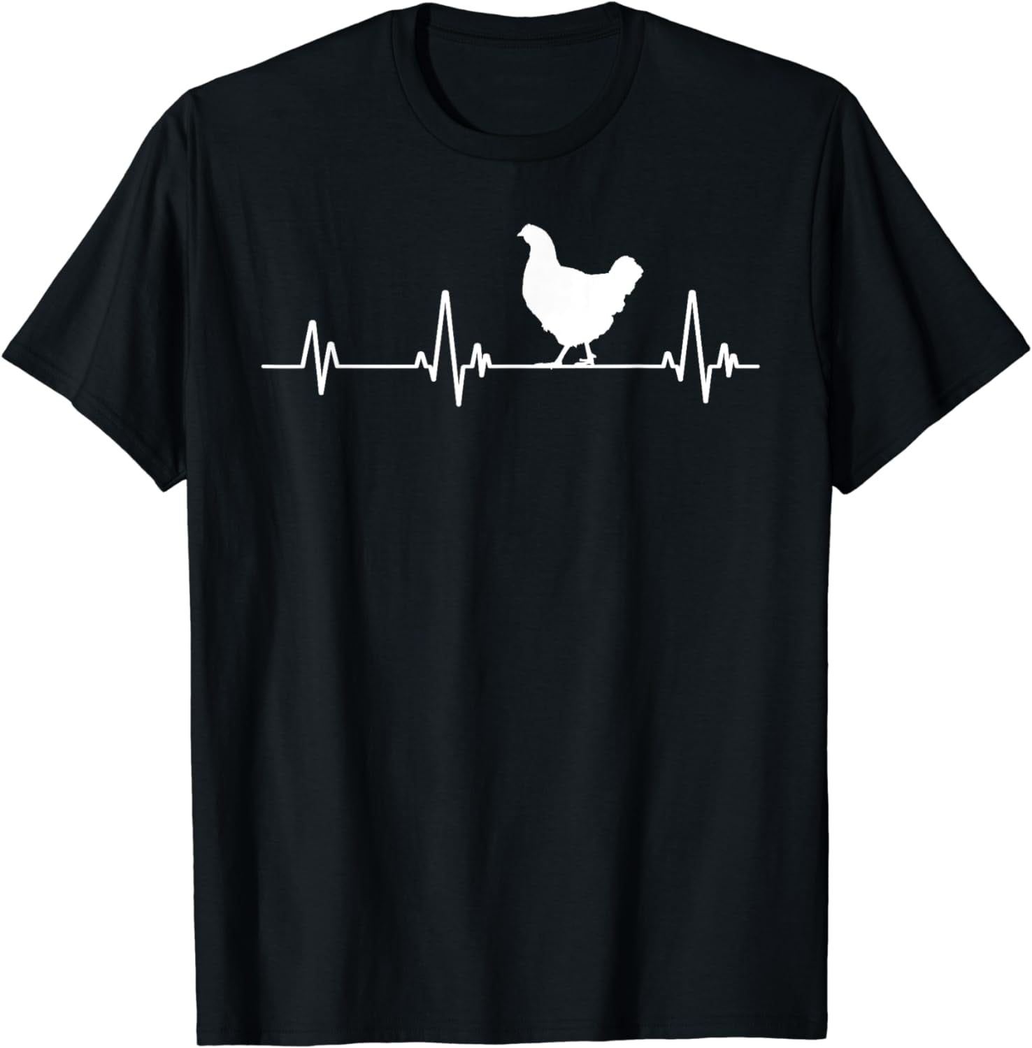 Chicken Heartbeat Pulse Cool Funny Chicken T-Shirt - Walmart.com