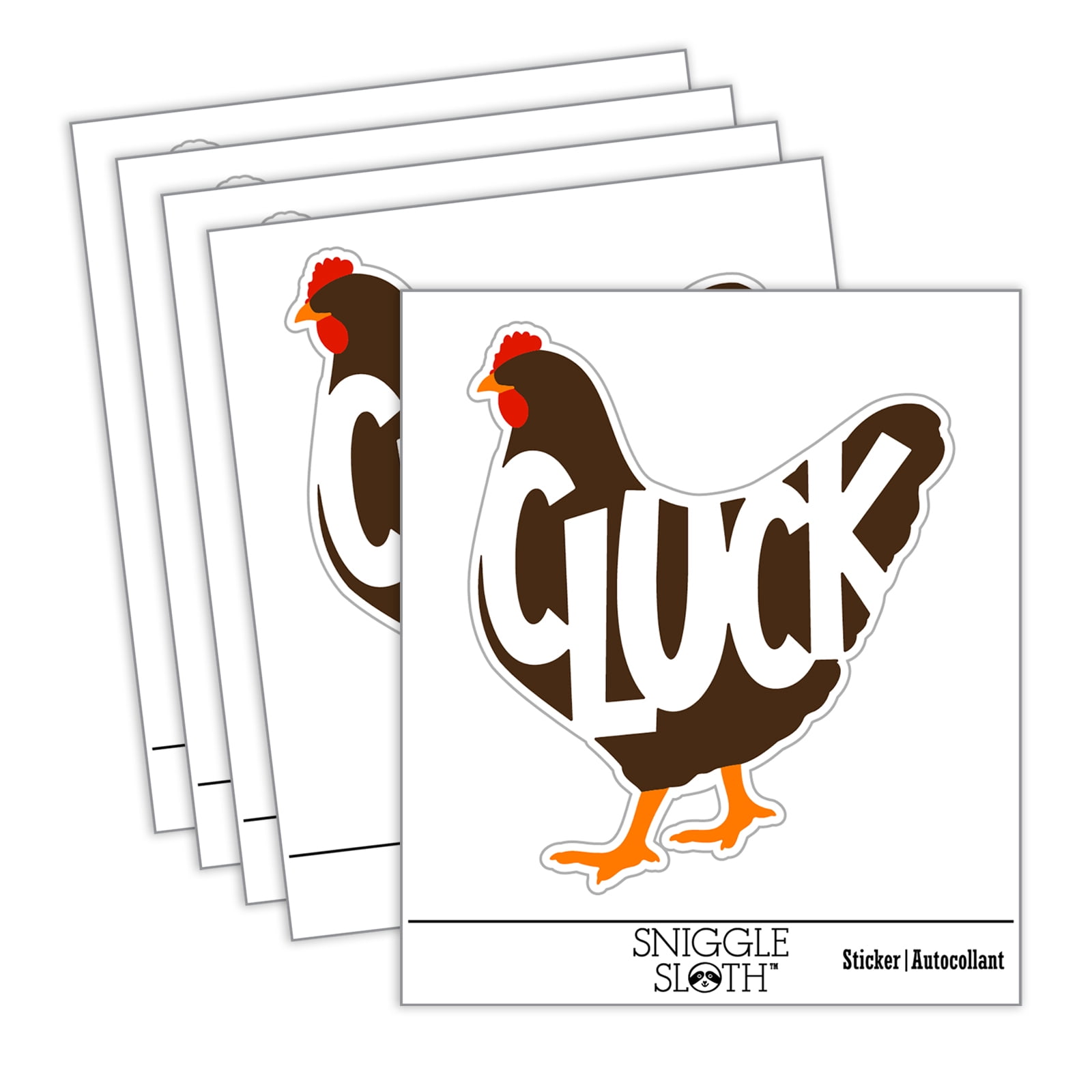 Chicken Hen Cluck Farm Animal Car Window Bumper Water Bottle Phone ...