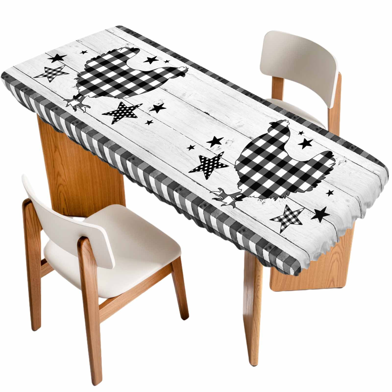 Chicken Hen Table Cloths for 8 Foot Rectangle Tables, Rooster Animals ...