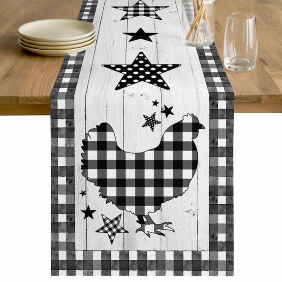 Chicken Hen Table Runner 36 Inches Long Farmhouse Dress Scarves ...