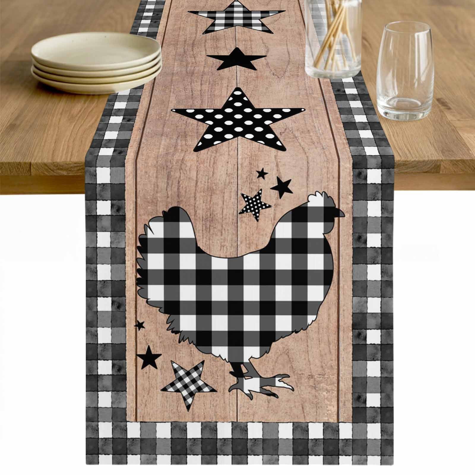 Chicken Hen Table Runner 72 Inches Long Farmhouse Dress Scarves ...