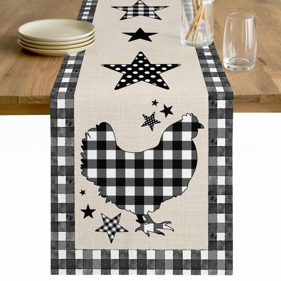 Chicken Hen Table Runner 90 Inches Long Farmhouse Dress Scarves ...