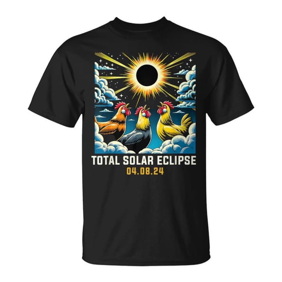 Chicken Howling At Solar Eclipse TShirt - Walmart.com