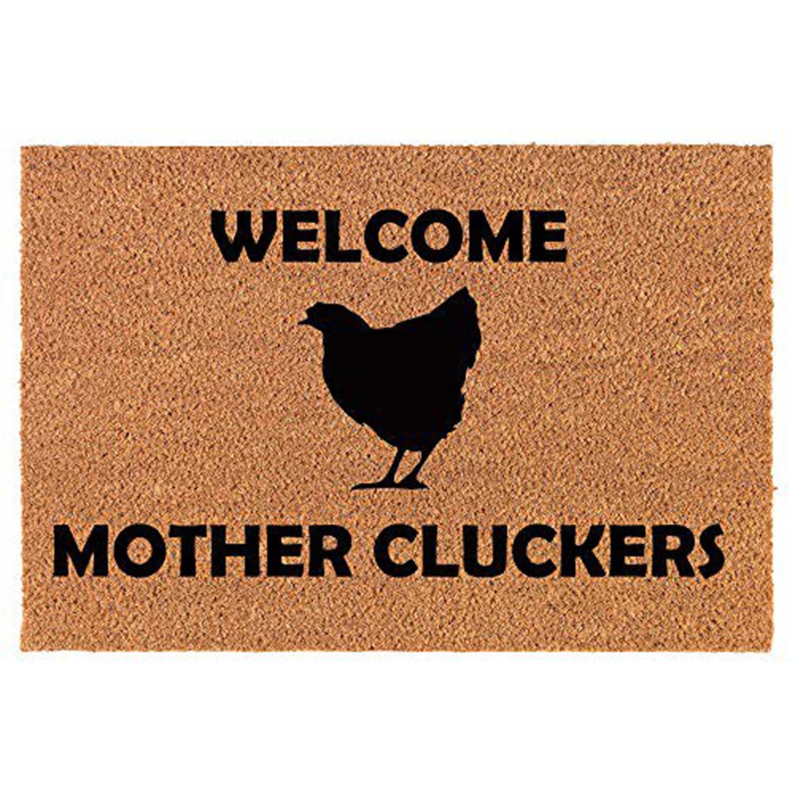 Chicken Humor Doormat with "Guess What?" Design 24x16" - Non-Slip Entry ...