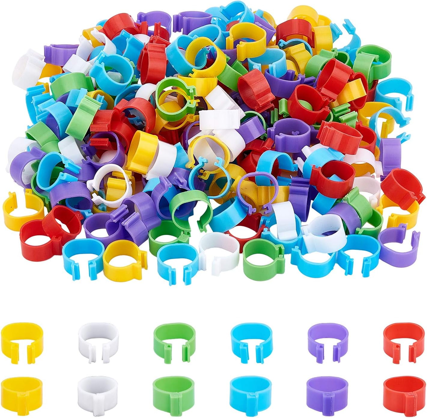 Chicken Identification Leg Bands 300 Pcs Poultry Leg Band Clip Leg ...