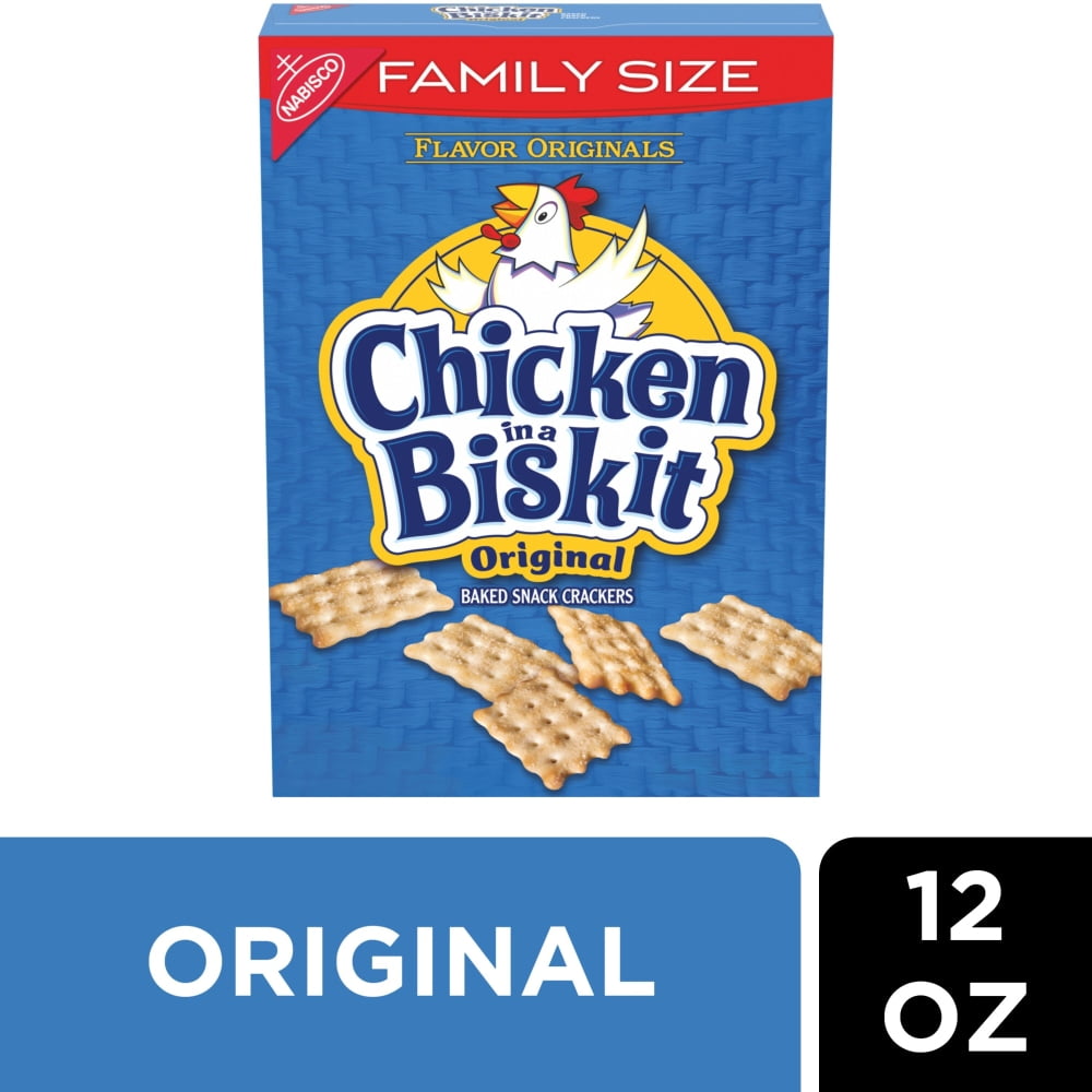 Chicken In A Biskit Original Baked Snack Crackers Family Size 12 oz ...