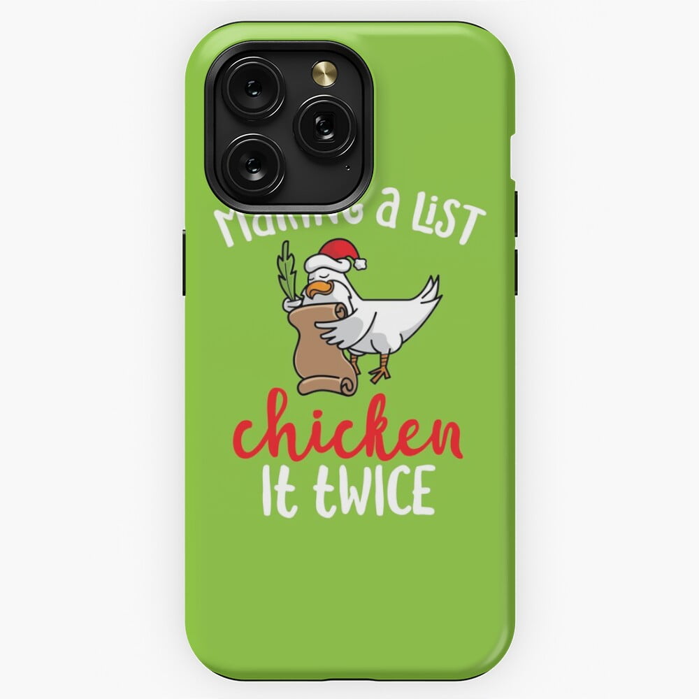 Chicken It Twice Funny Poultry Holiday Meme Art for iPhone 17 16 15 14 ...