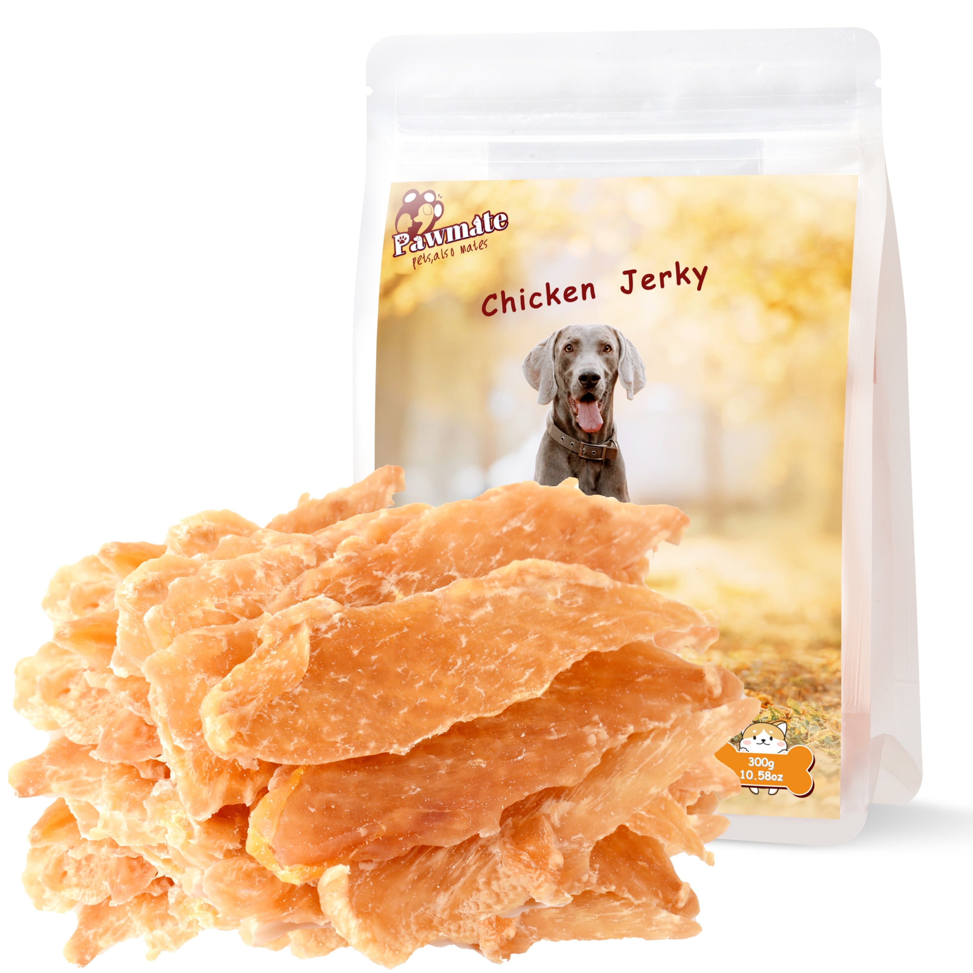 Pawmate Chicken Jerky Dog Treats, Pure & Tasty Jerky for Small Medium ...